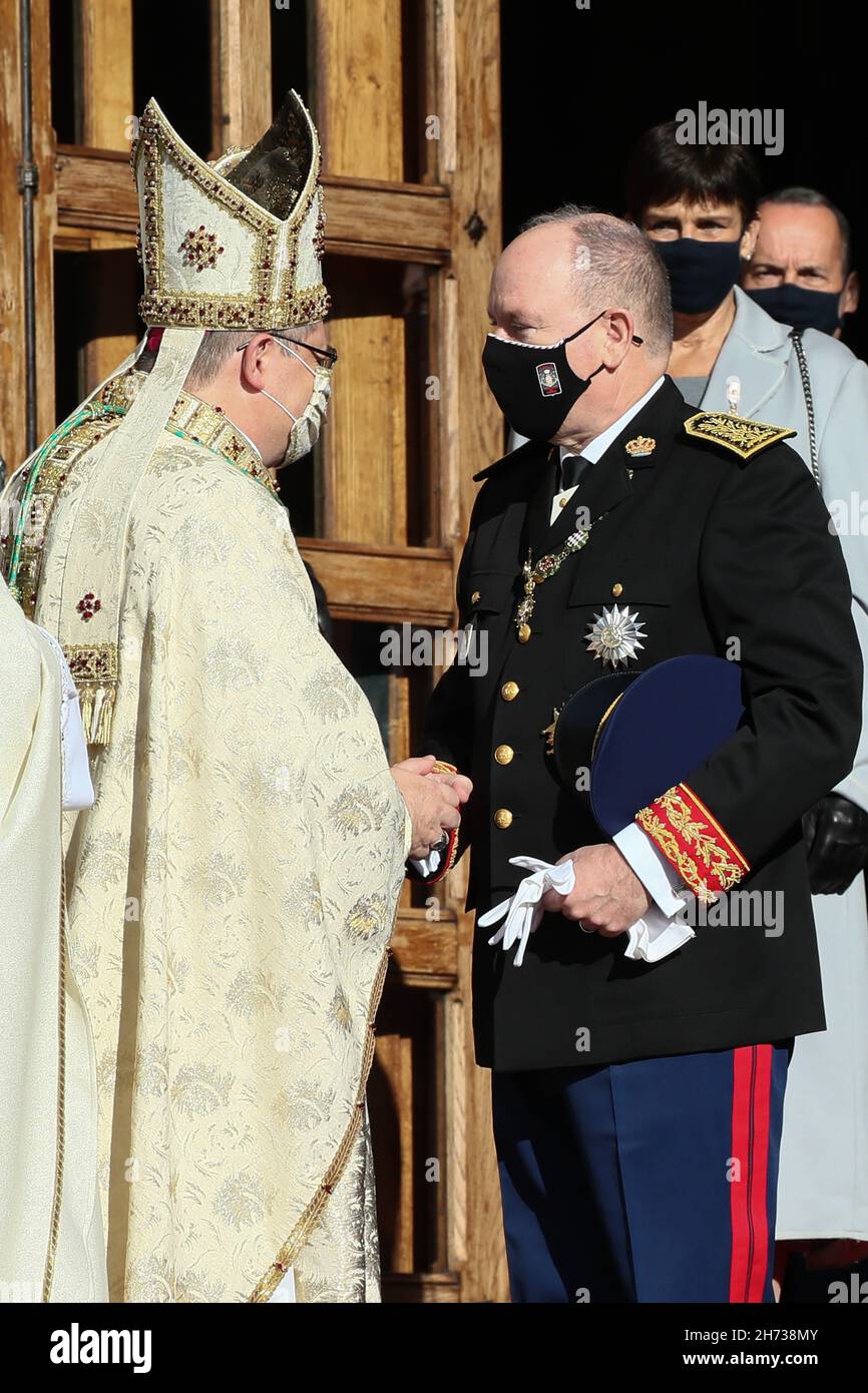 Di Monaco Alberto Monaco National Day Royal Family leaving the St ...