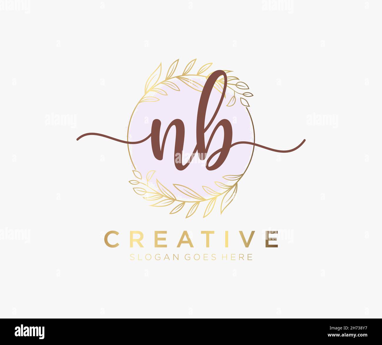 NB feminine logo. Usable for Nature, Salon, Spa, Cosmetic and Beauty ...