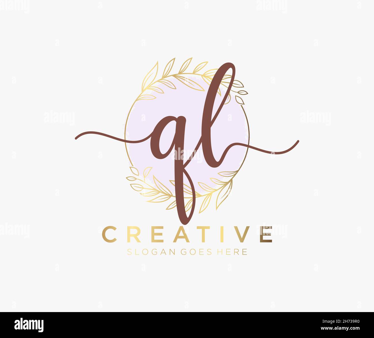 QL feminine logo. Usable for Nature, Salon, Spa, Cosmetic and Beauty ...