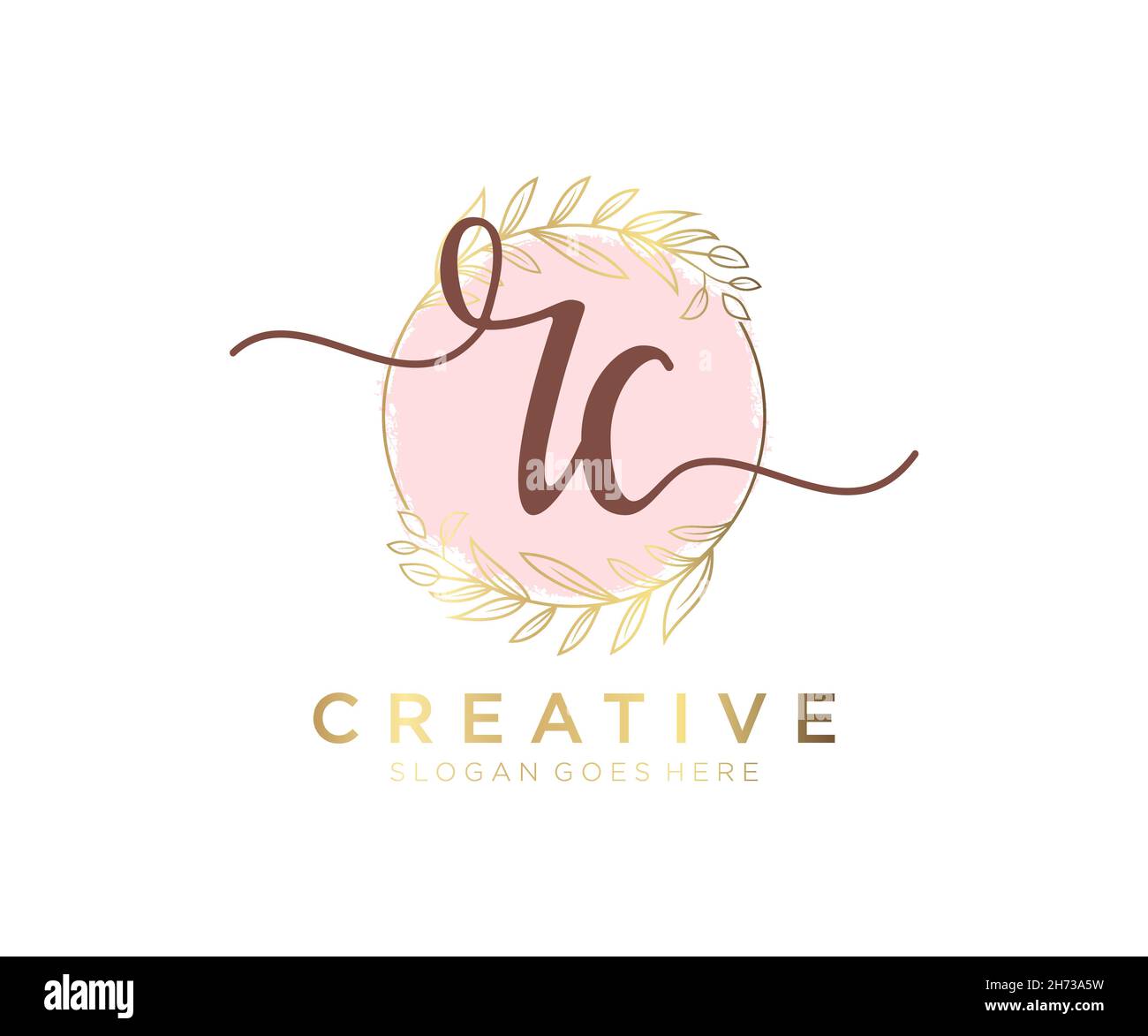 RC feminine logo. Usable for Nature, Salon, Spa, Cosmetic and Beauty ...
