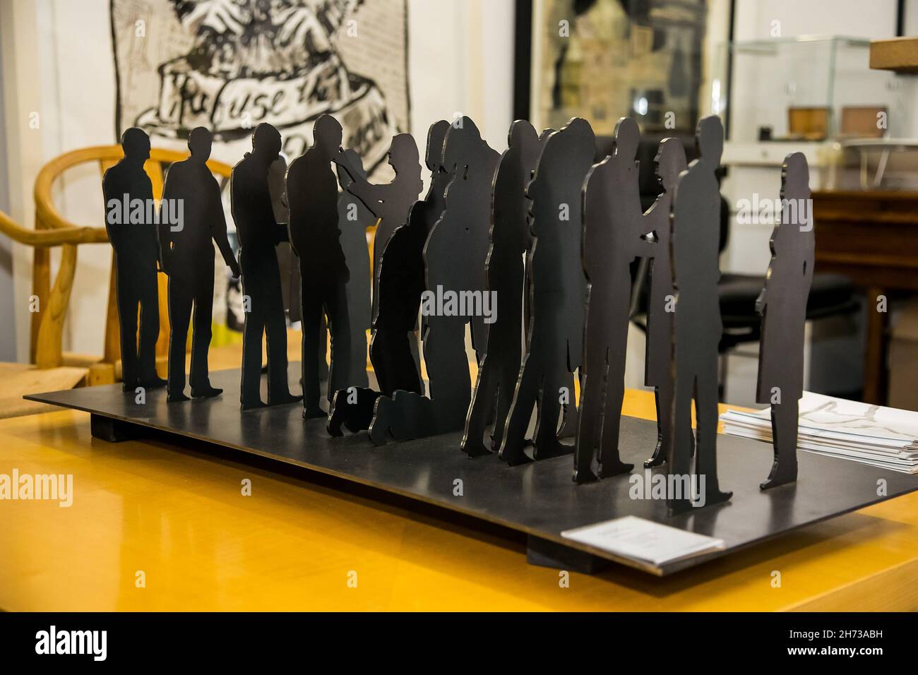 JOHANNESBURG, SOUTH AFRICA - Oct 19, 2021: A black cardboard with ...