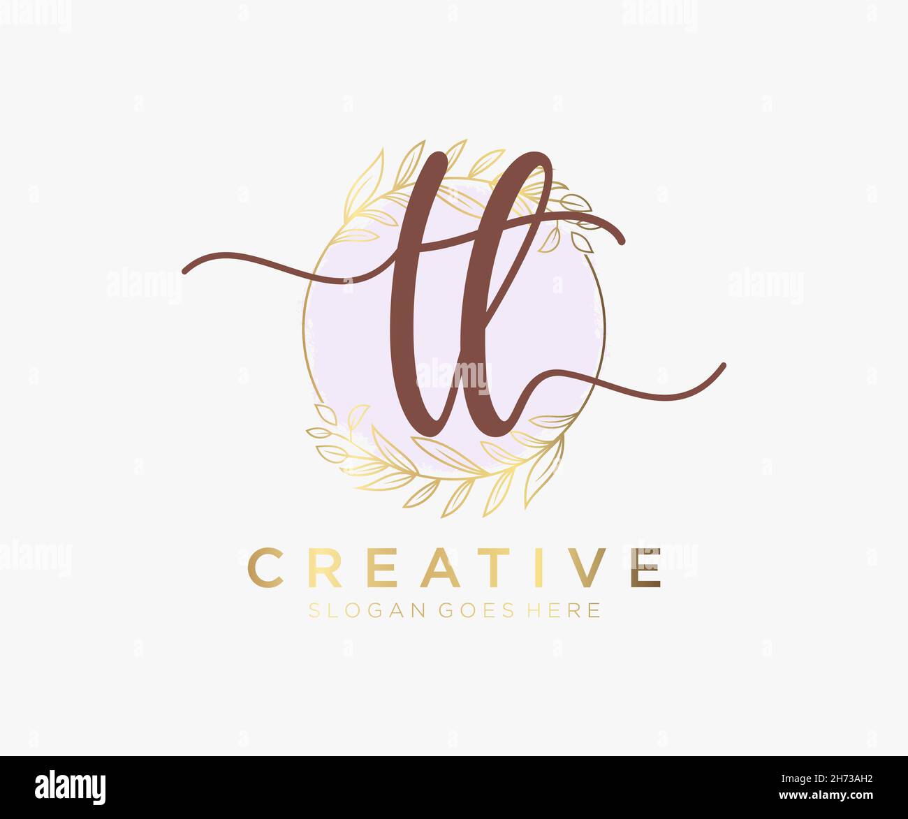 TL feminine logo. Usable for Nature, Salon, Spa, Cosmetic and Beauty ...