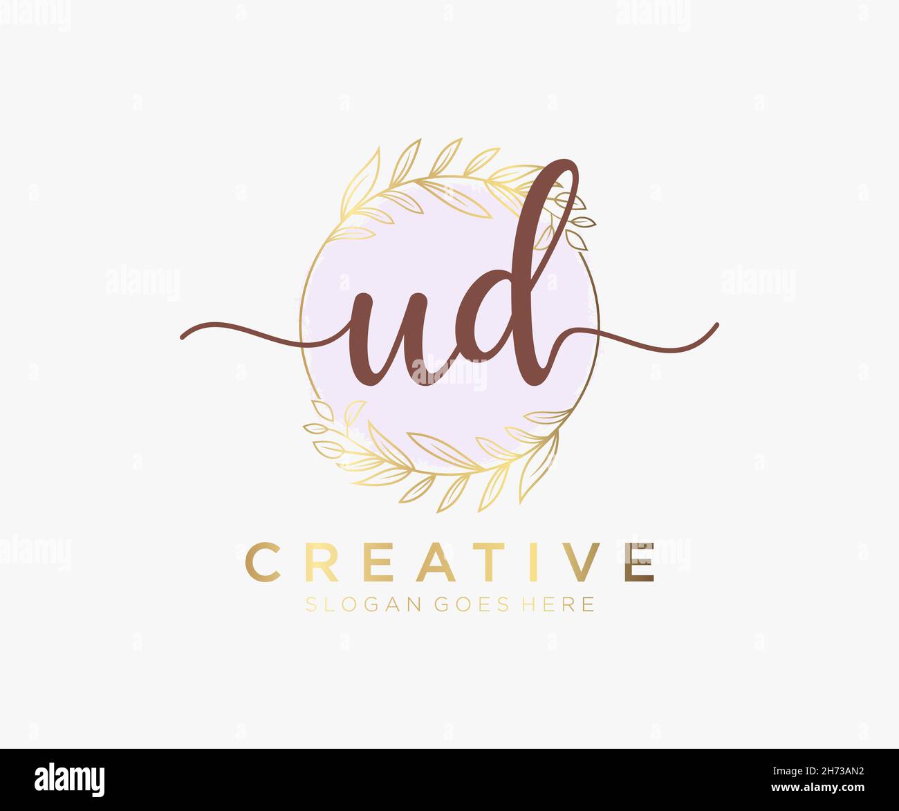 UD feminine logo. Usable for Nature, Salon, Spa, Cosmetic and Beauty ...