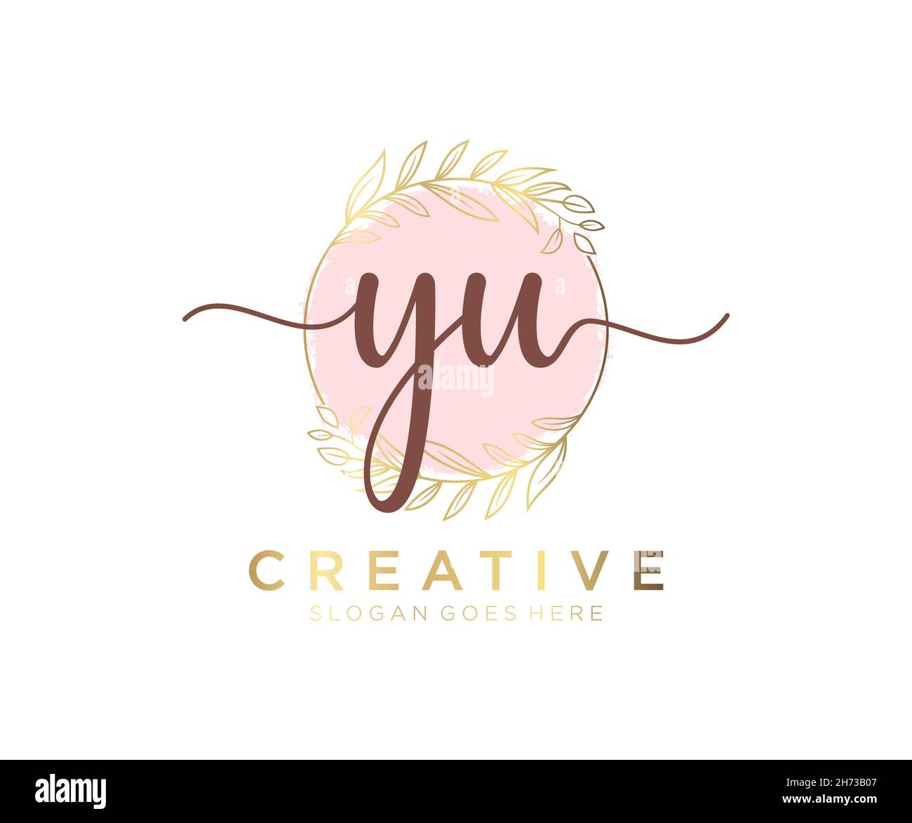 YU feminine logo. Usable for Nature, Salon, Spa, Cosmetic and Beauty ...