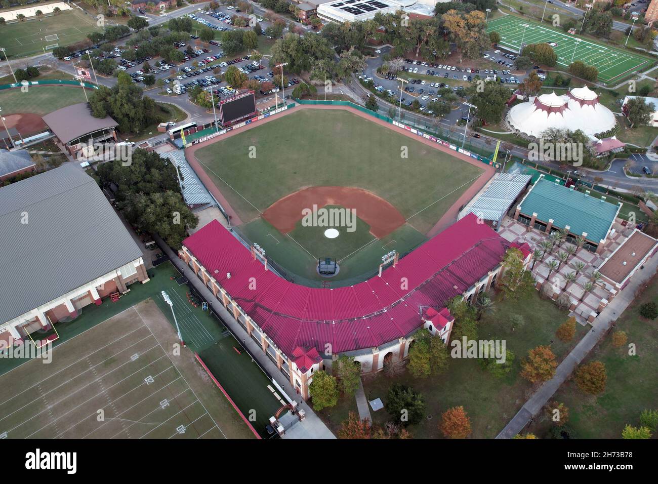 An aerial view o Dick Howser Stadium on the campus of Florida State ...