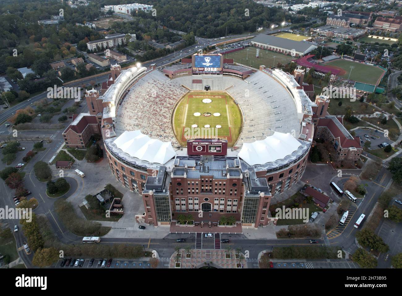 Tallahassee, United States. 19th Nov, 2021. An aerial view of Doak ...