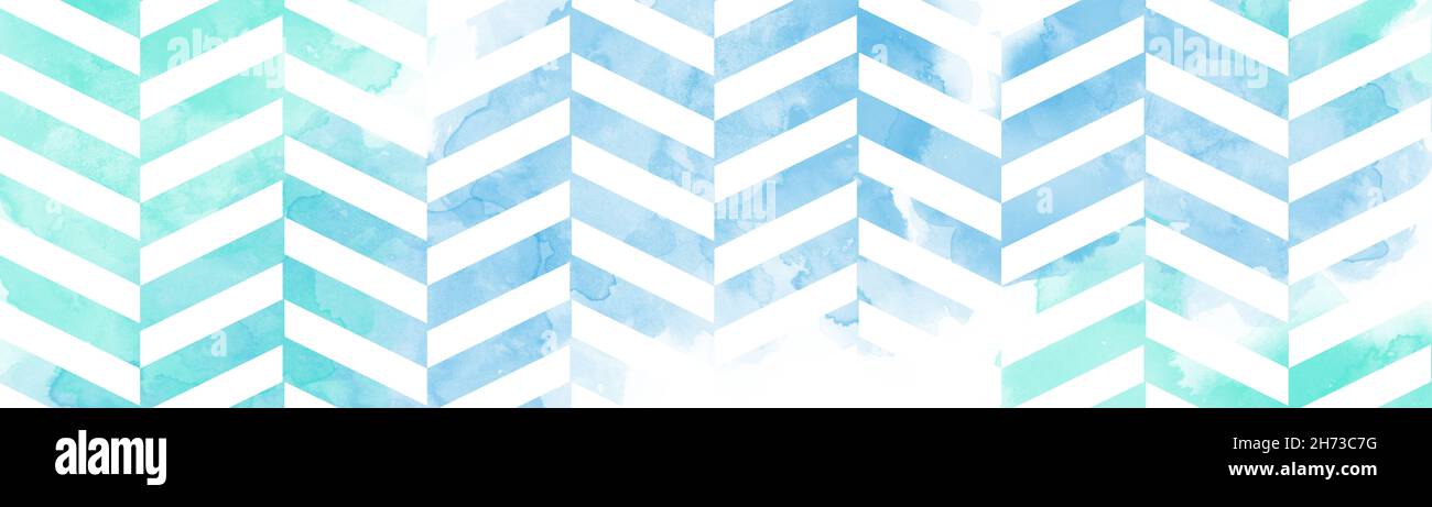 Chevron Pattern Blue And Green