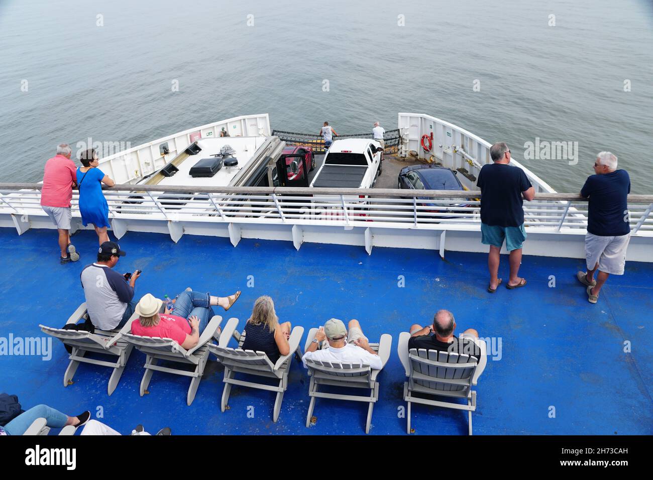 Lewes, Delaware, U.S.A - September 21, 2021 - Passengers sitting ...