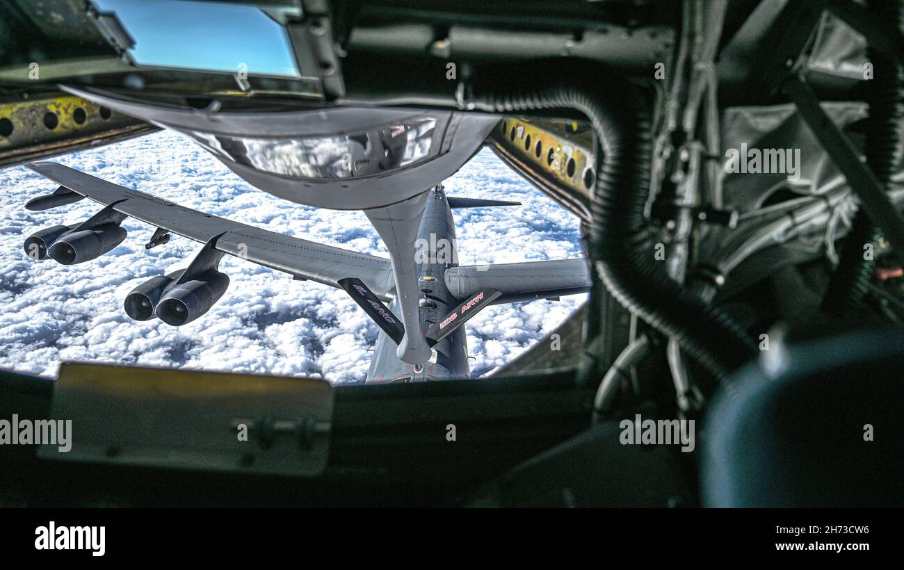 A view from the boom pod of a 126th Air Refueling Wing KC-135 ...