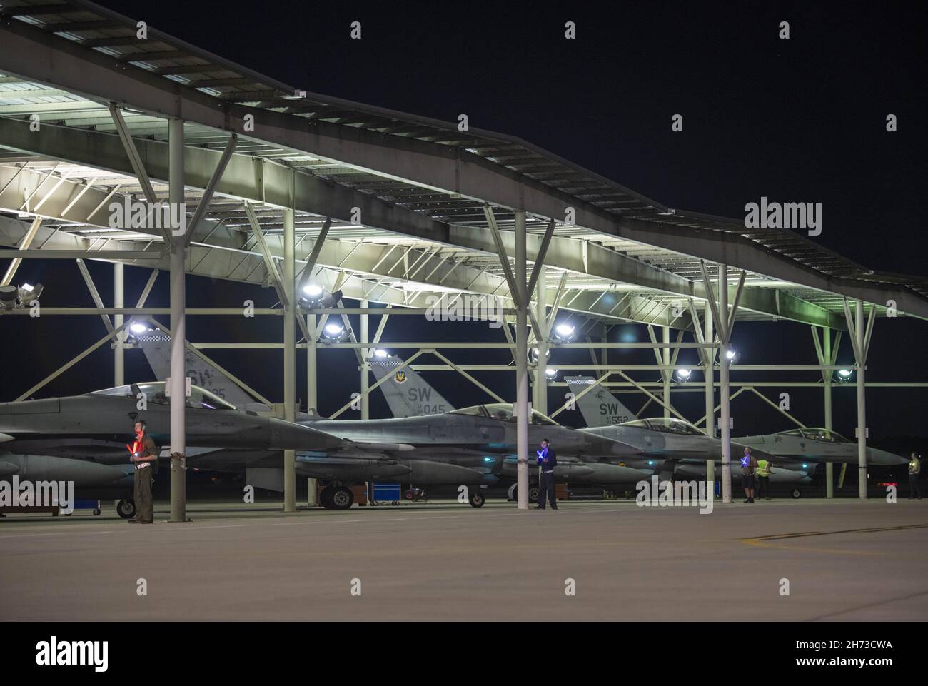 Airmen assigned to the 20th Fighter Wing execute the deployment of the ...