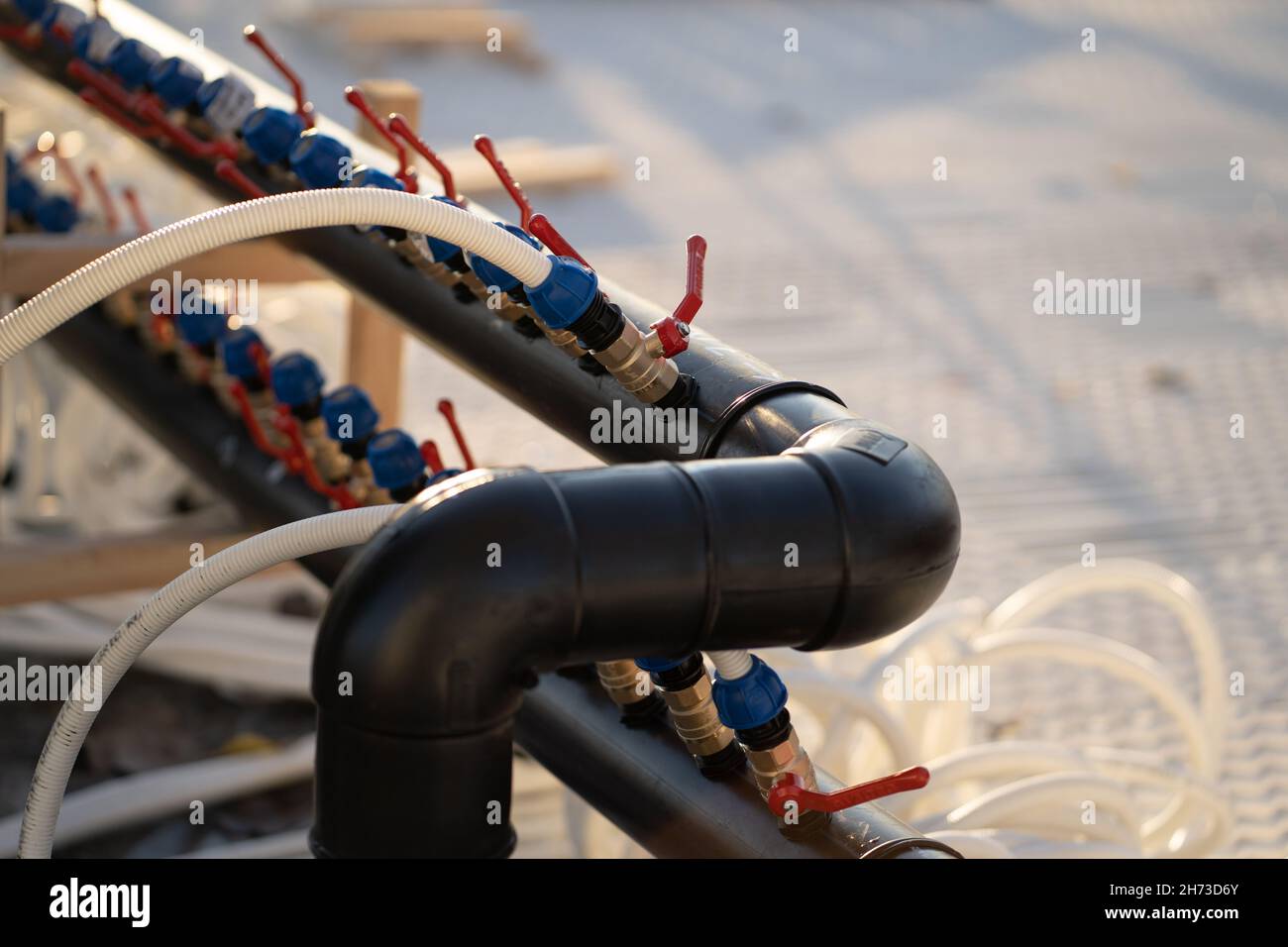 Hoses and pipes equipment for artificial skating rink, maintenance of ...