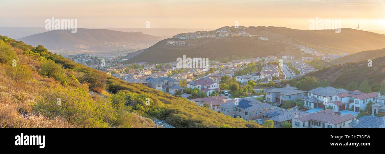 Mountainside residential community at San Diego, California Stock Photo ...