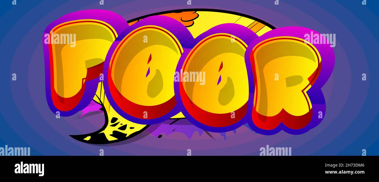 Poor. Comic book word text on abstract comics background. Retro pop art ...