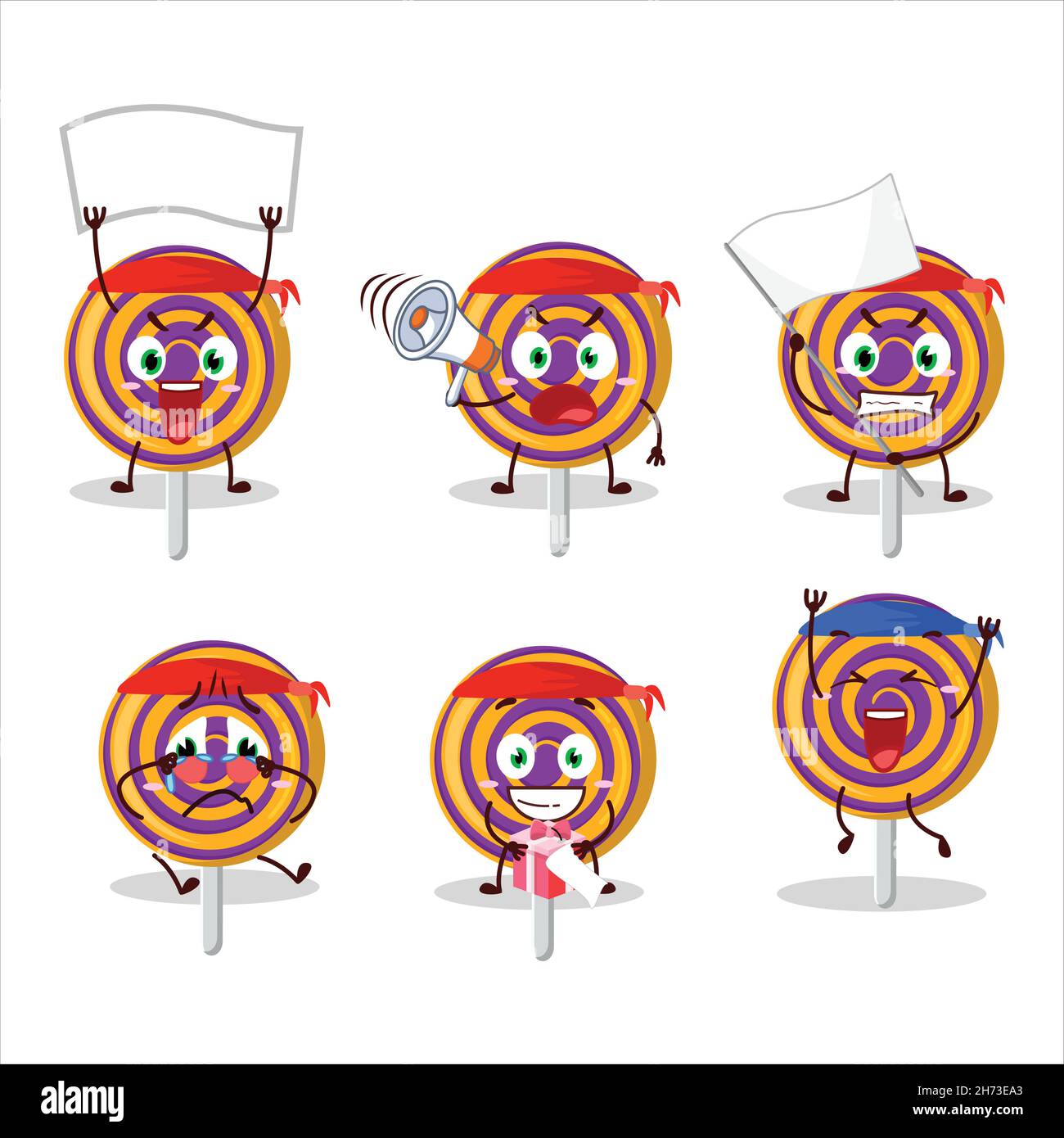 Mascot design style of spiral sweet candy character as an attractive ...