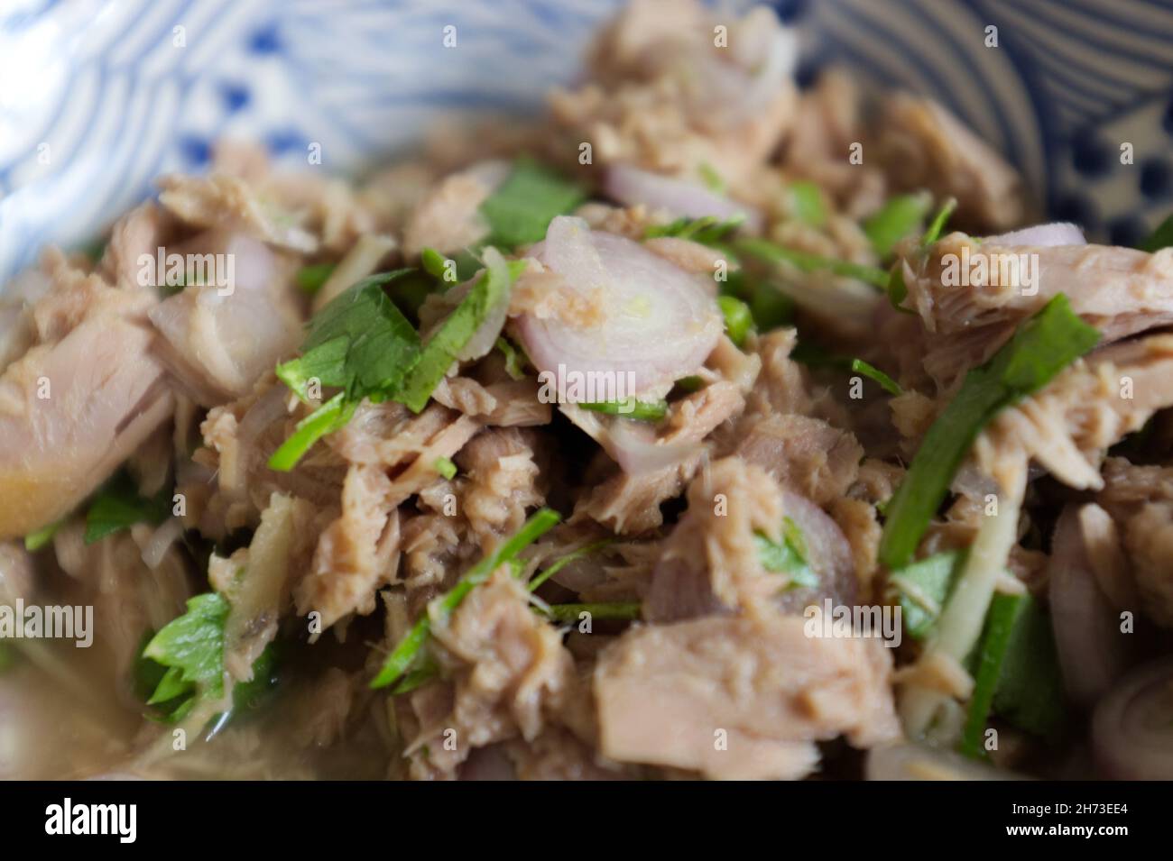 Spicy Lemon Salad with tuna fish . THAIFOOD Stock Photo - Alamy