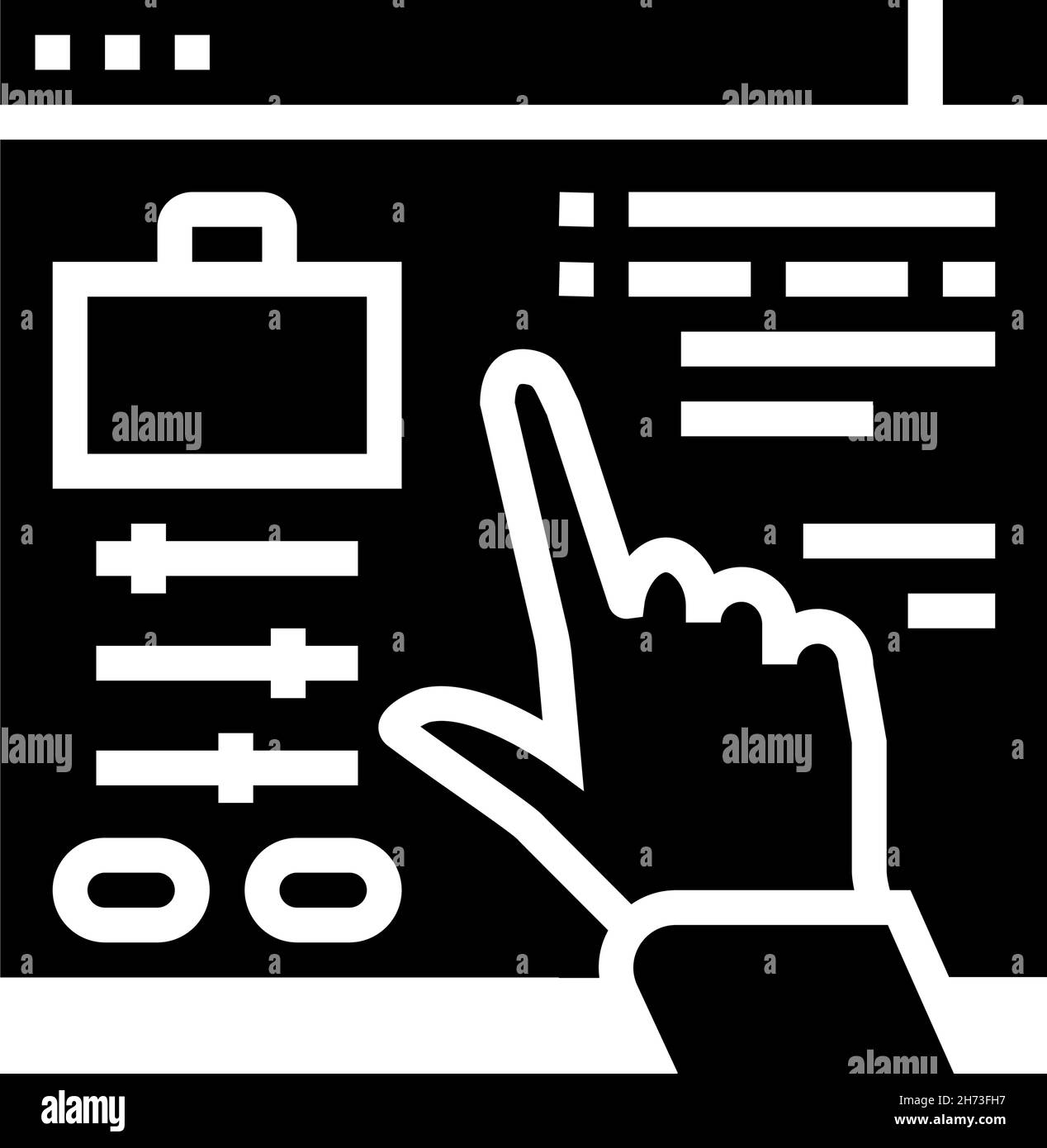 management business glyph icon vector illustration Stock Vector Image ...