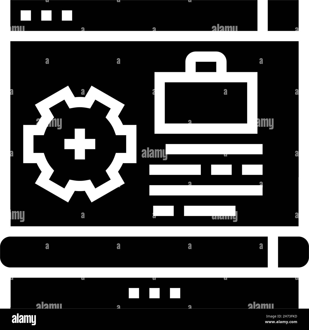 process work glyph icon vector illustration Stock Vector Image & Art ...