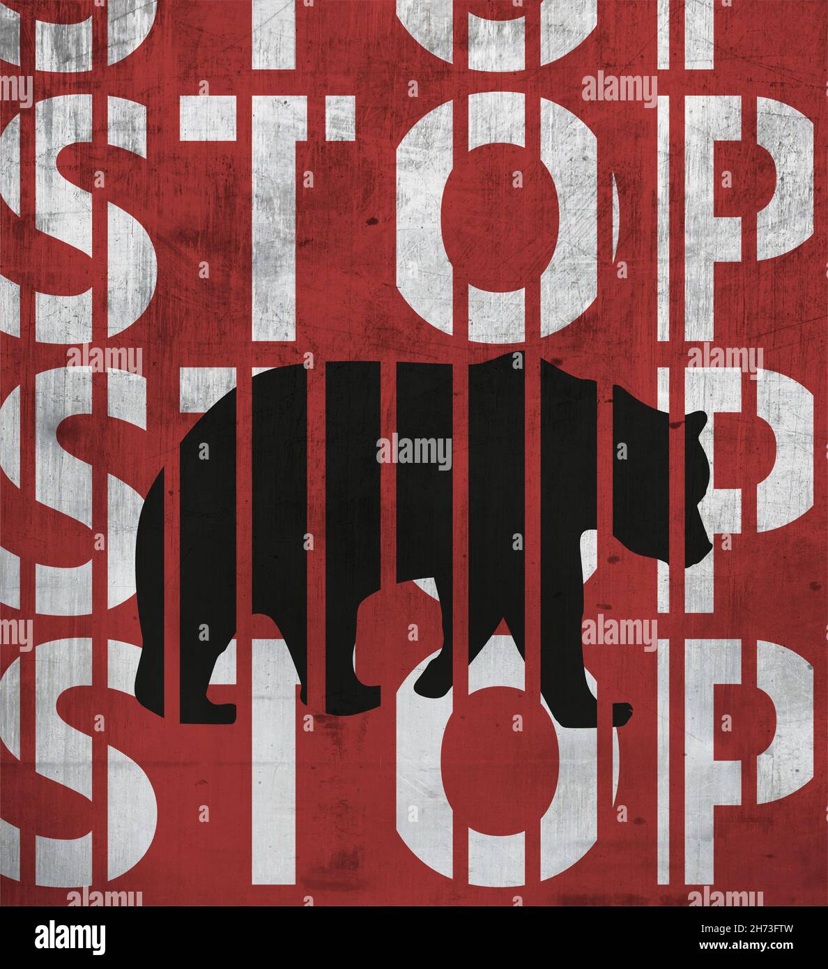 Dark endangered animals, stop animal extension symbolic jail with big ...