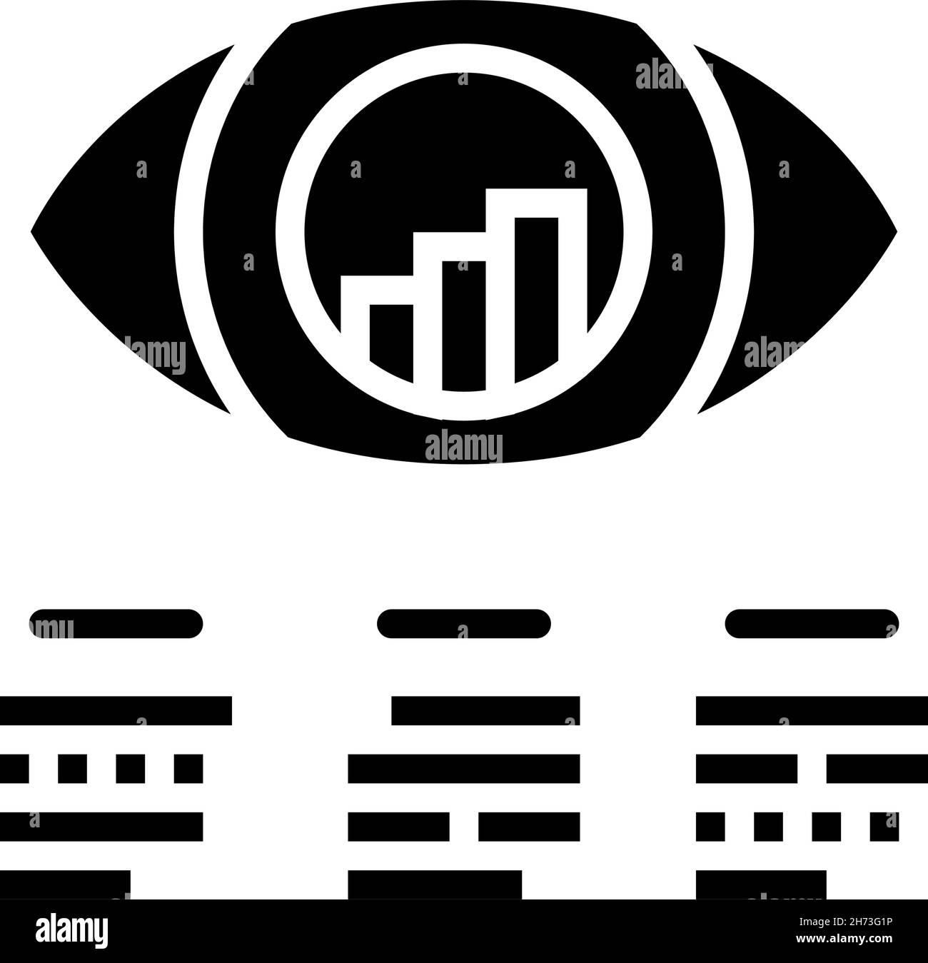 vision of business strategy glyph icon vector illustration Stock Vector ...