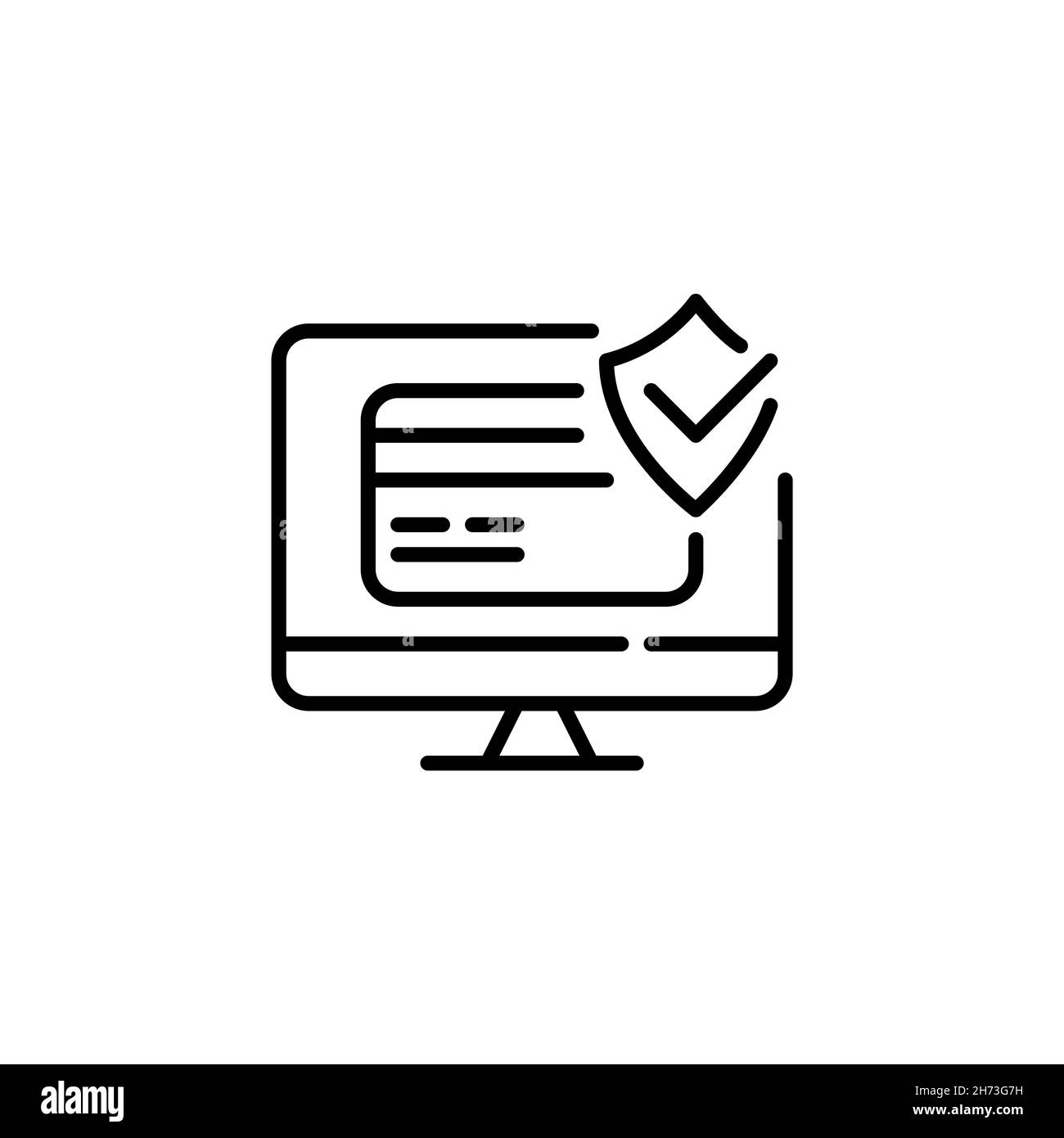 Secure online payment transaction icon. Credit card with a safety ...