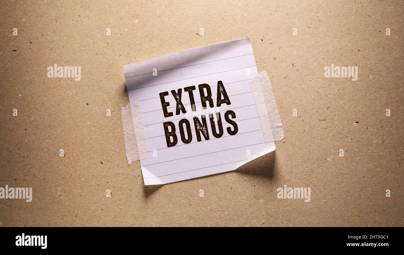 Close up of Extra Word , Business Concept idea Stock Photo - Alamy