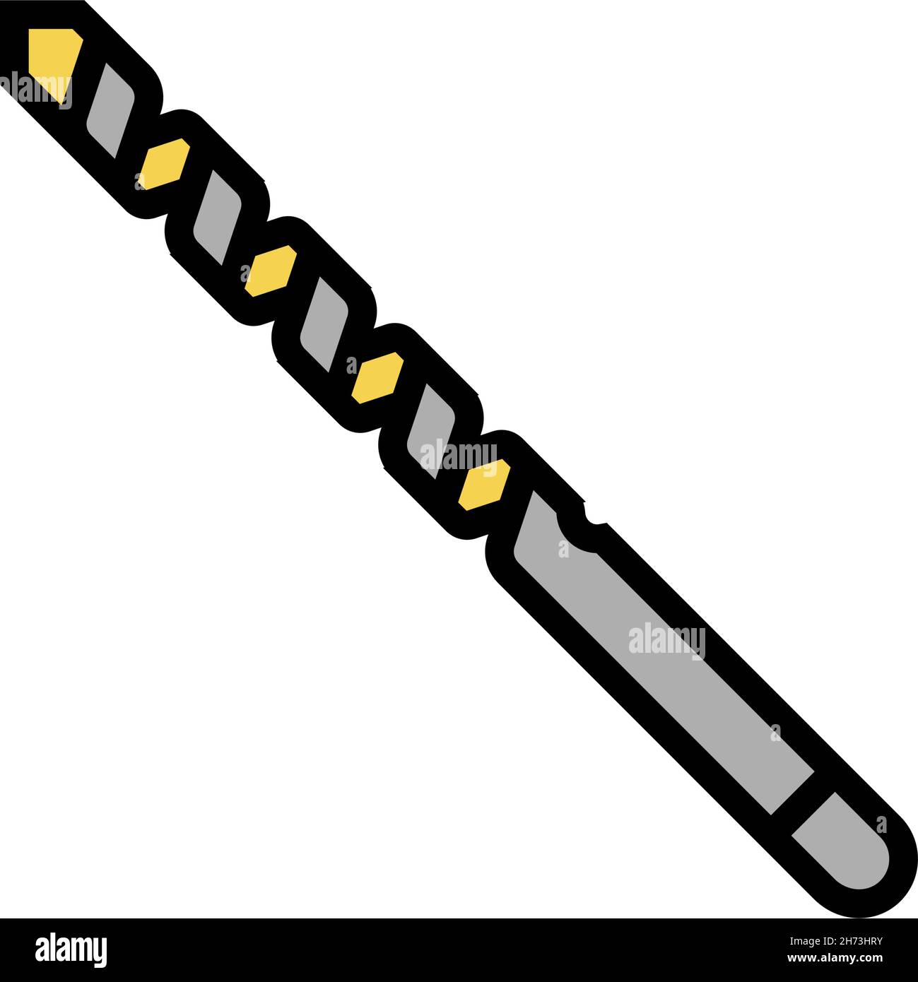 twist bit for drilling hole color icon vector illustration Stock Vector ...