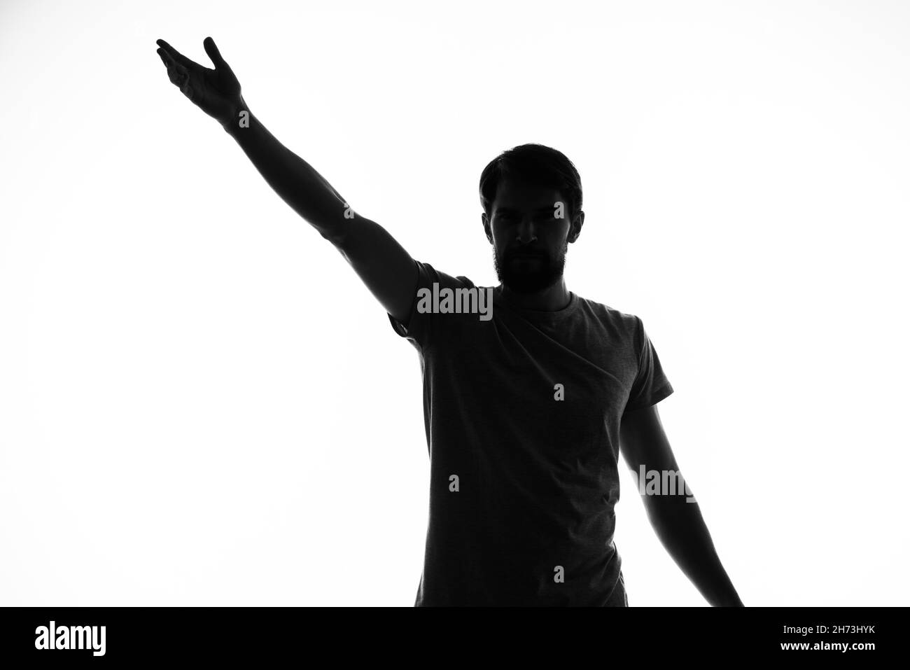 Man in shadow back view lifestyle Black and White Stock Photos & Images ...