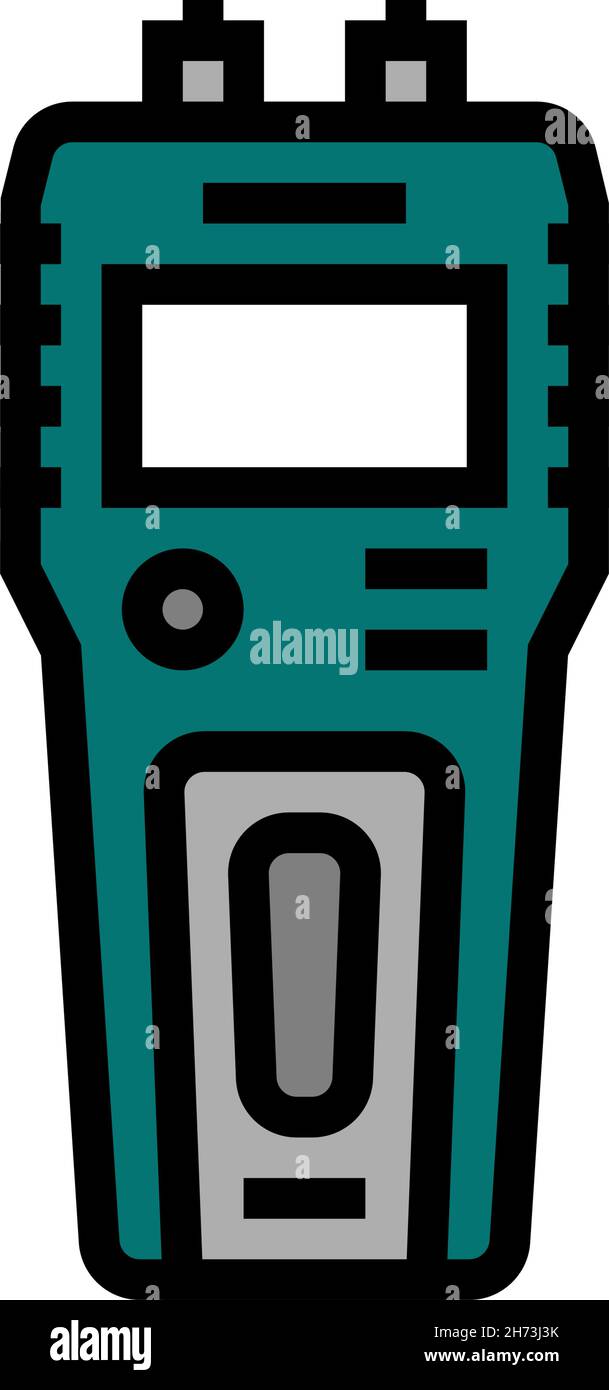 moisture meter carpenter digital device color icon vector illustration ...