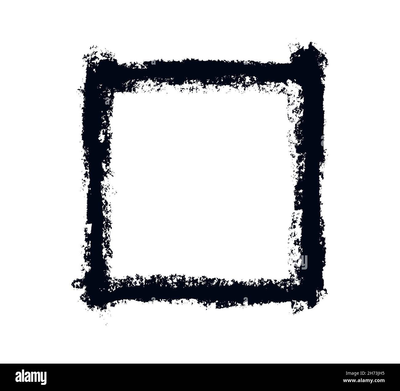 Grunge dirty square frame. Template with brush stroke. Rectangular ...