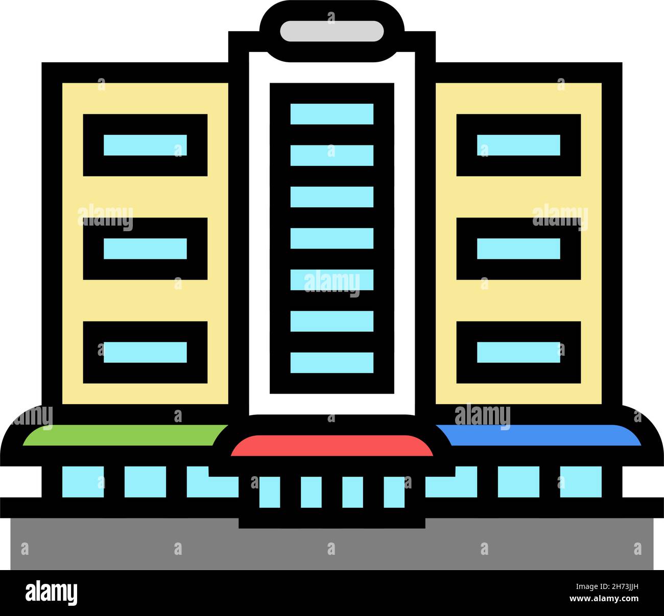 shop and shopping center building color icon vector illustration Stock ...