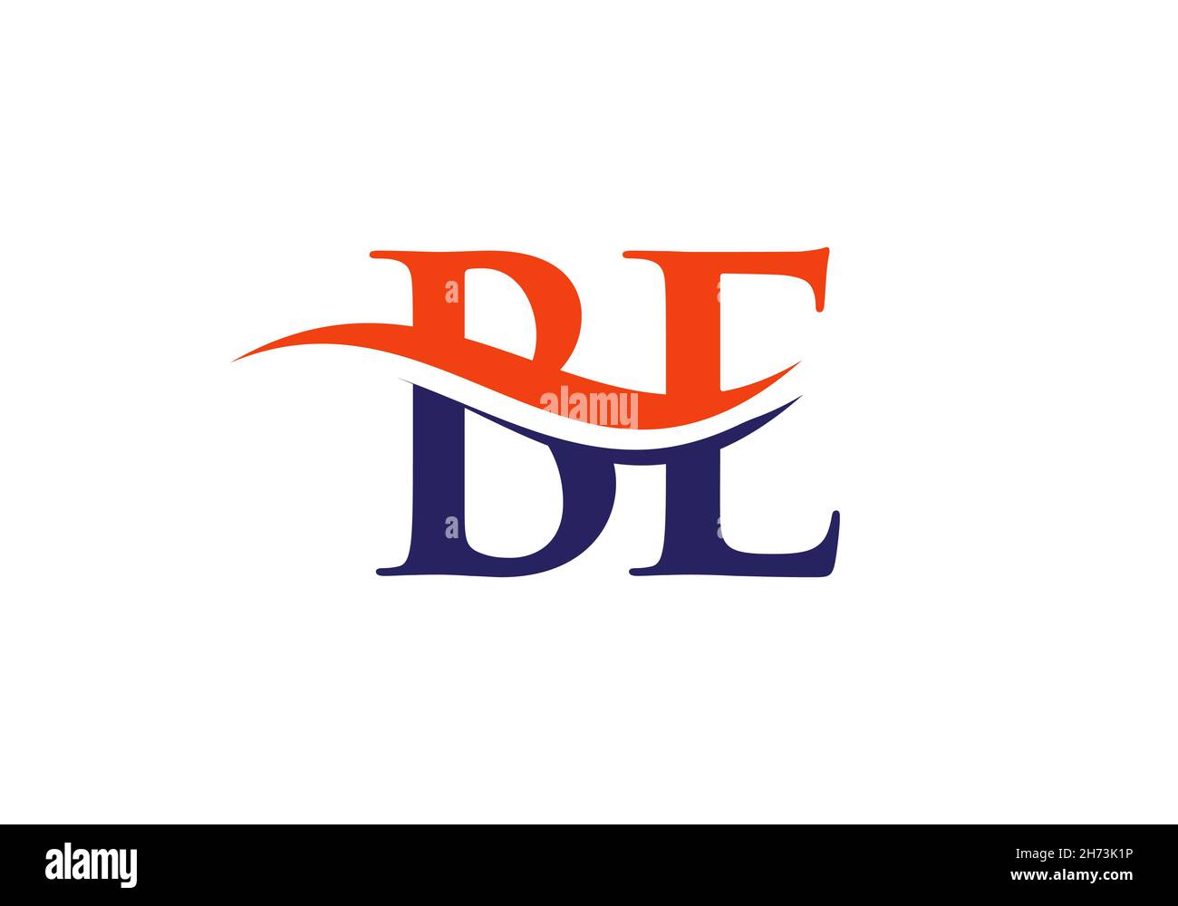 Water Wave BE Logo Vector. Swoosh Letter BE Logo Design for business ...