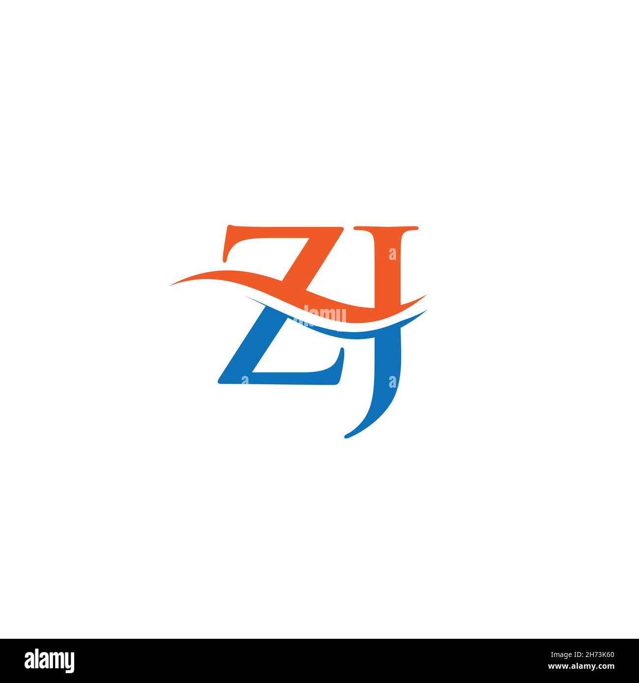 Initial linked letter ZJ logo design. Modern letter ZJ logo design ...