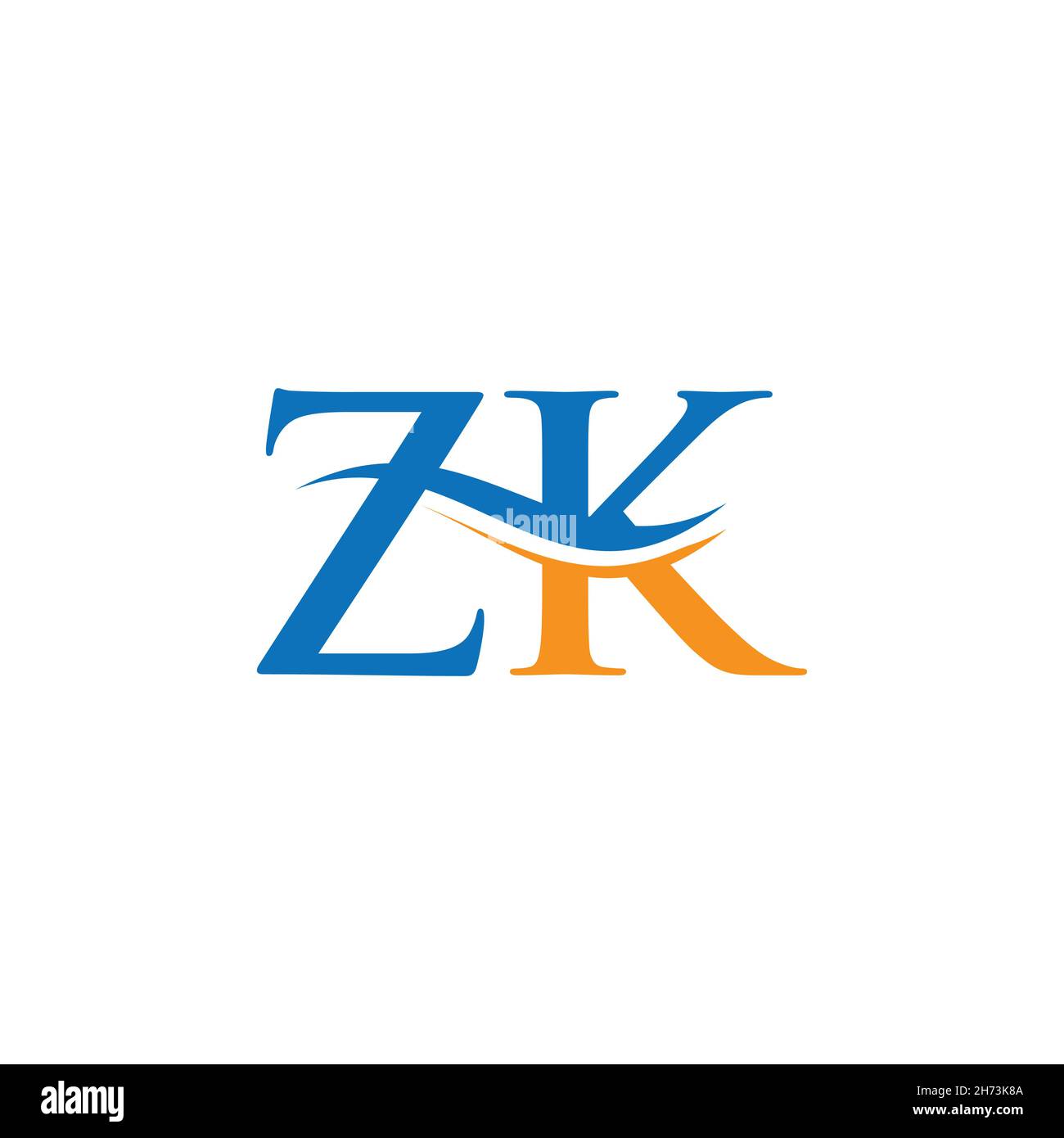 ZK letter logo. Initial ZK letter business logo design vector template ...