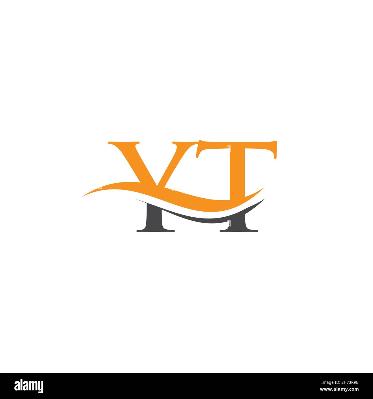 Swoosh Letter YT Logo Design for business and company identity. Water ...