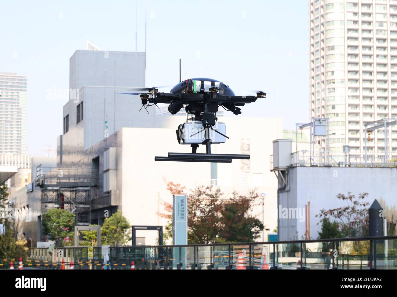 Tokyo, Japan. 20th Nov, 2021. Japan's drone maker ACSL's six-rotor ...