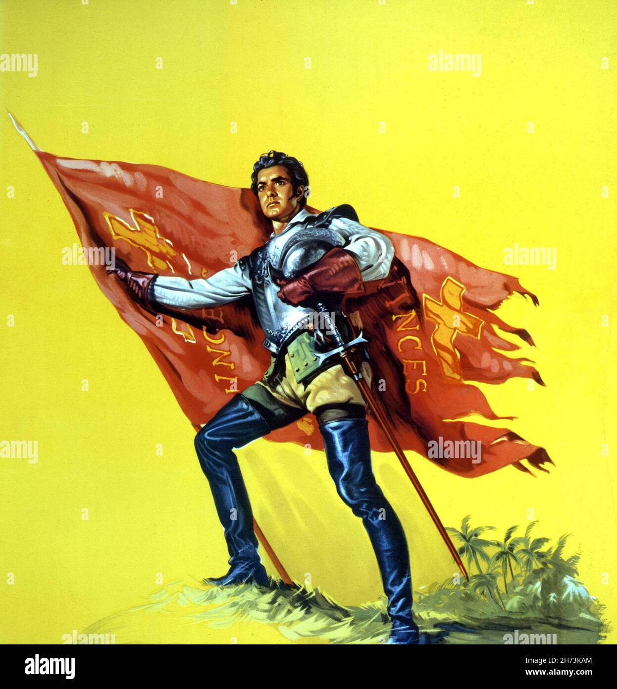 TYRONE POWER Colour Promotional Artwork as Pedro de Vargas in CAPTAIN ...