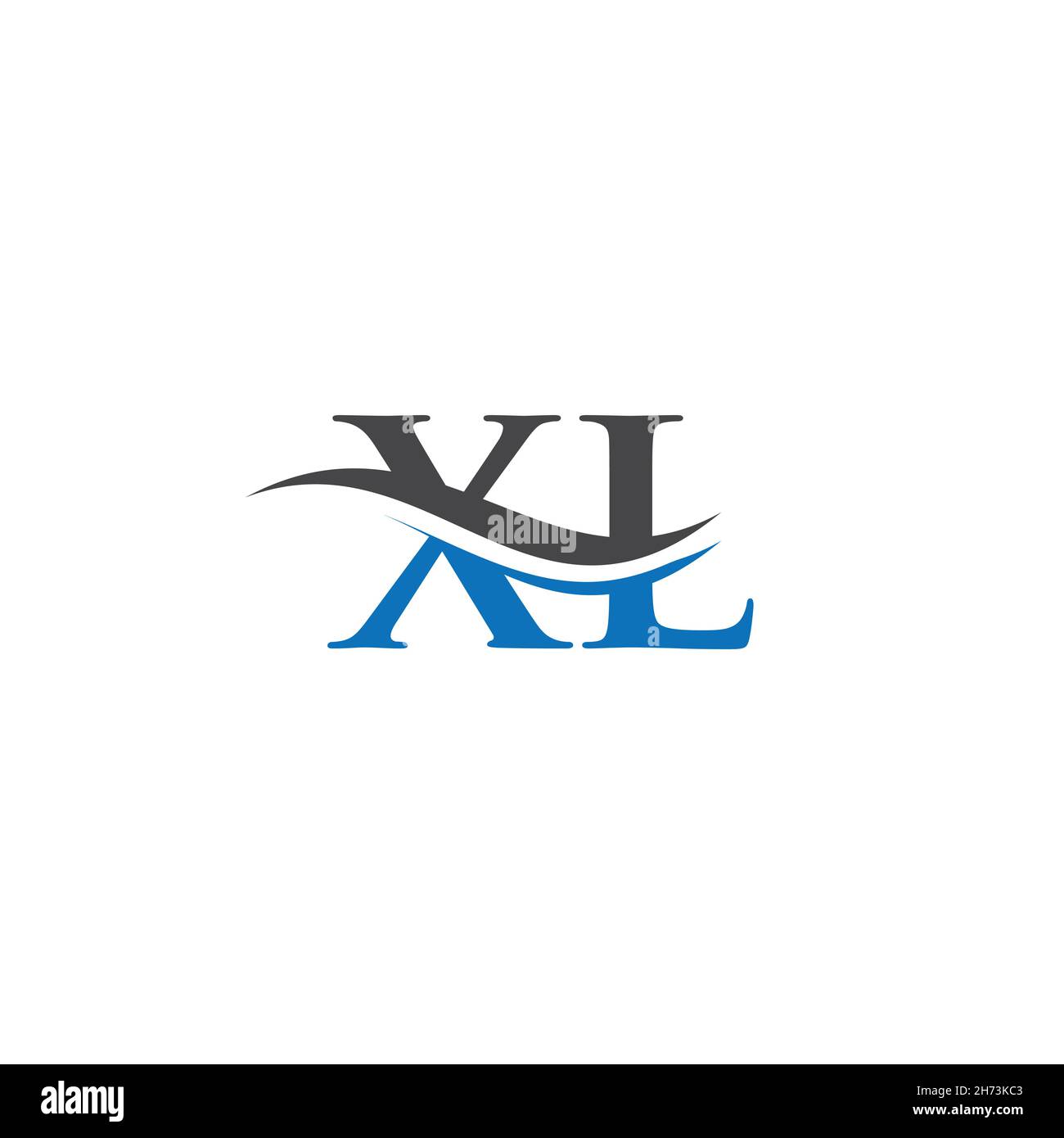 Water Wave XL Logo Vector. Swoosh Letter XL Logo Design for business ...