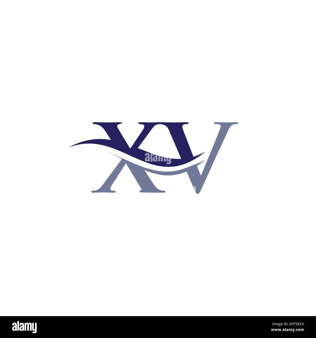 Modern XV Logo Design for business and company identity. Creative XV ...