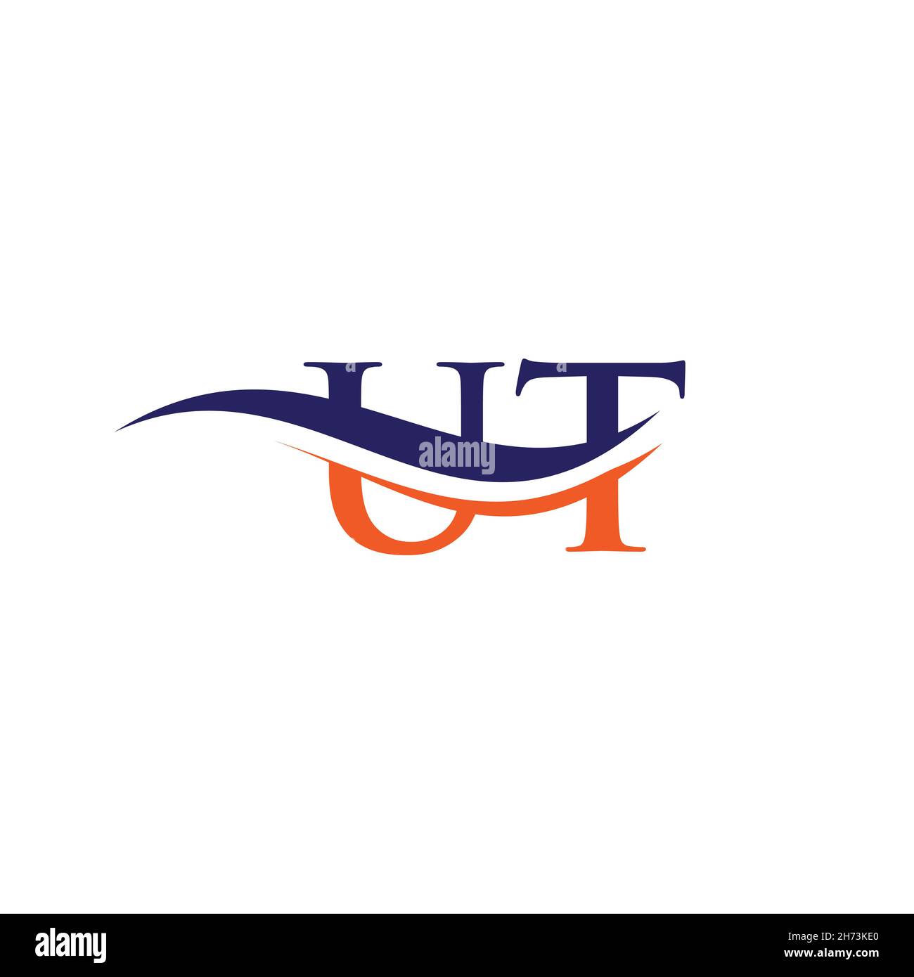 Swoosh Letter UT Logo Design for business and company identity. Water ...
