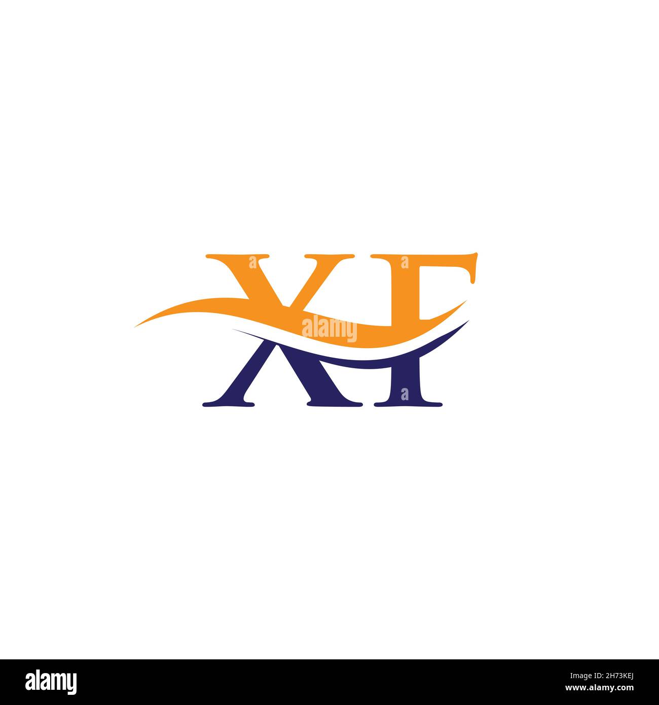 XF Linked Logo for business and company identity. Creative Letter XF ...