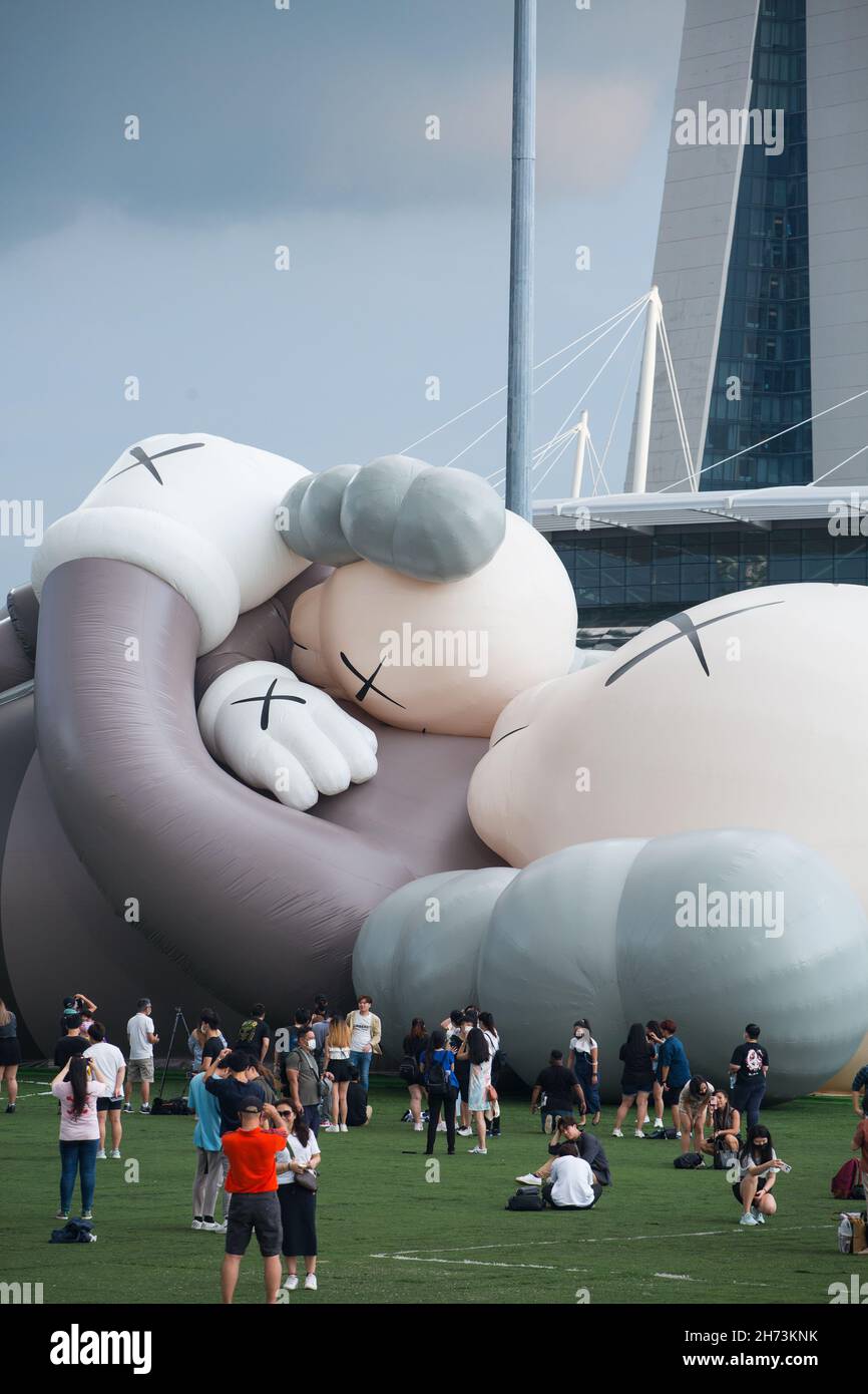 November 2021. KAWS Holiday art installation open for the public in ...