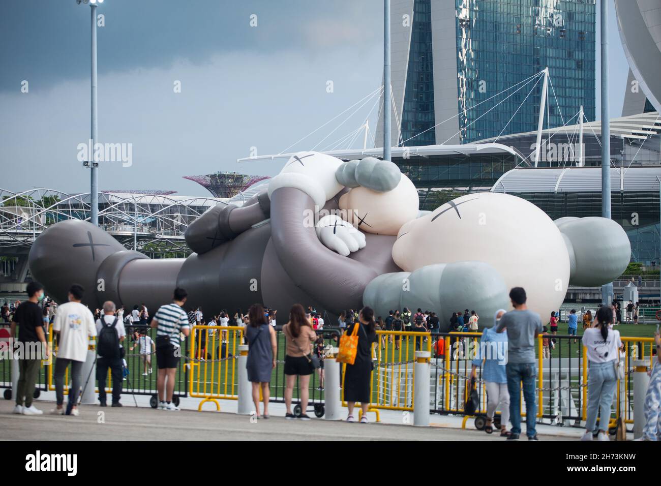 November 2021. KAWS Holiday art installation open for the public in ...