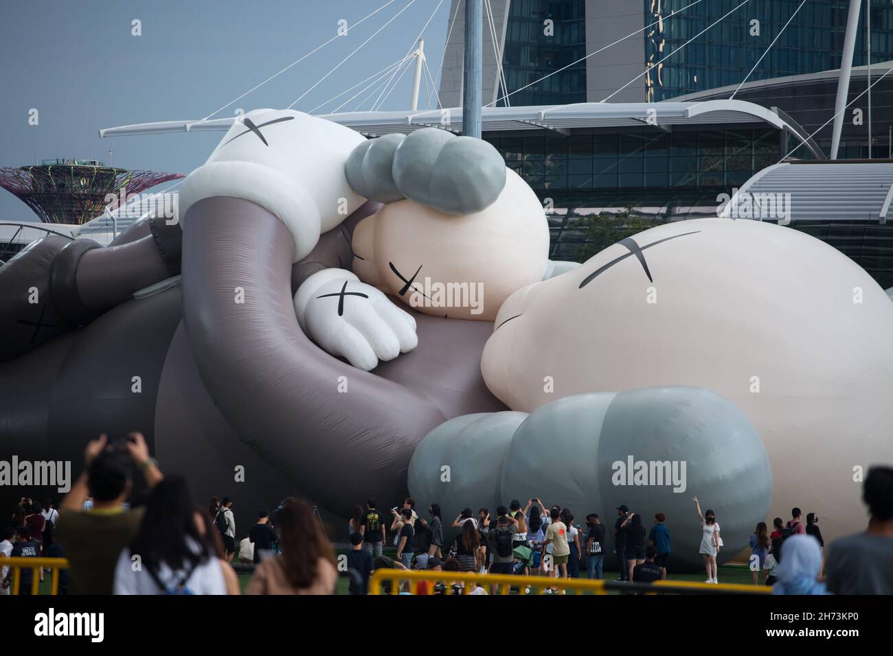 November 2021. KAWS Holiday art installation open for the public in ...