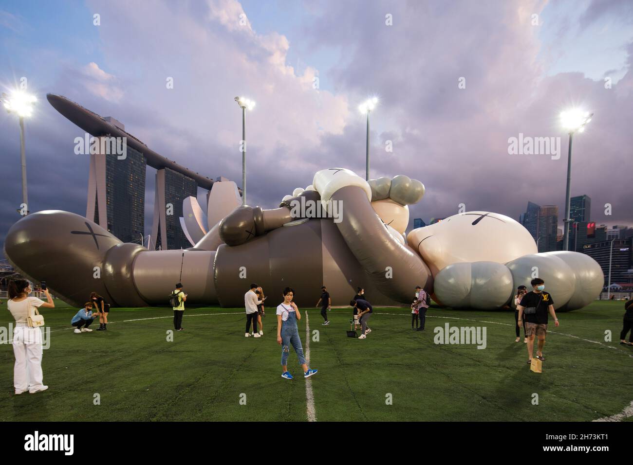 November 2021. KAWS Holiday art installation open for the public in ...