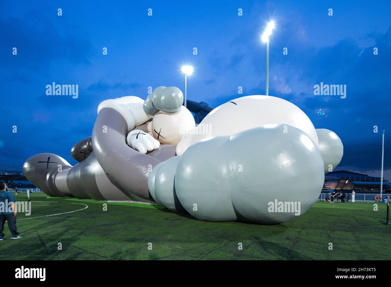 November 2021. KAWS Holiday art installation open for the public in ...