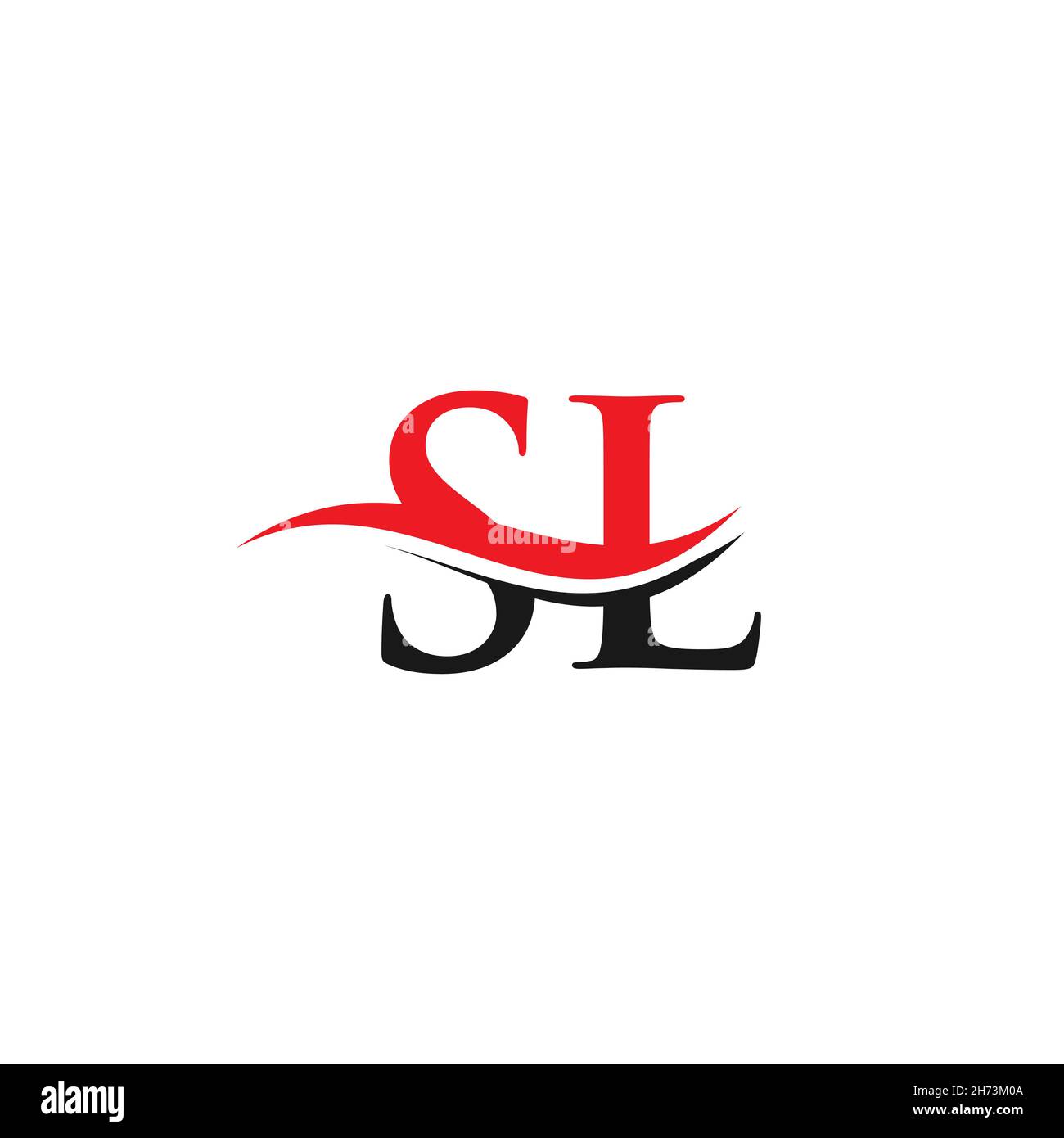 Monogram letter SL logo design Vector. SL letter logo design with ...