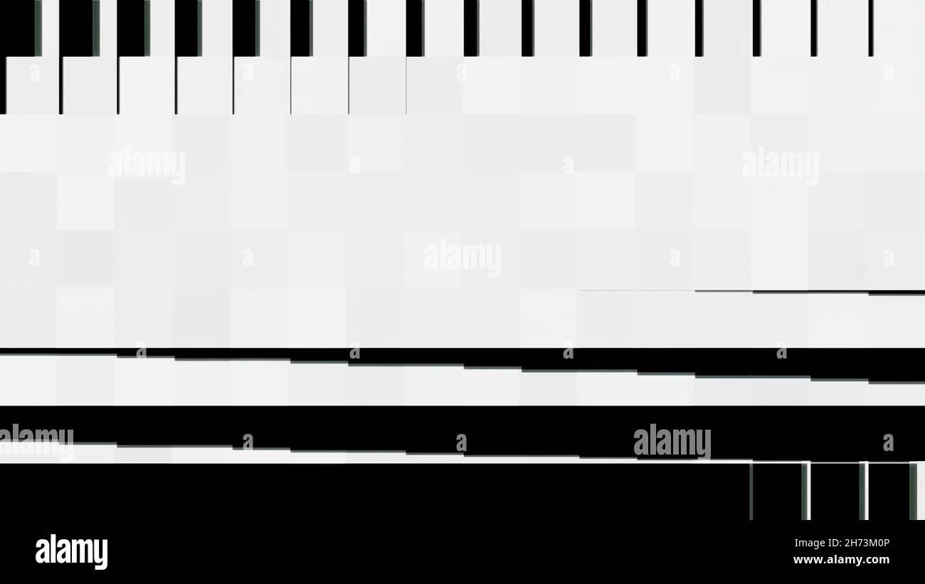 Black And White Abstract Animation Of Geometric Patterns Appearing And Disappearing One By One