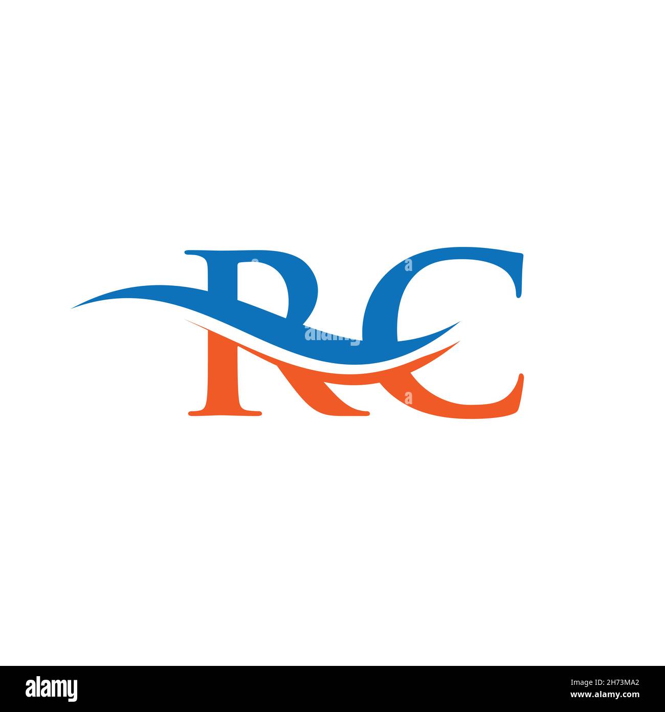 RC logo Design. Premium Letter RC Logo Design with water wave concept ...