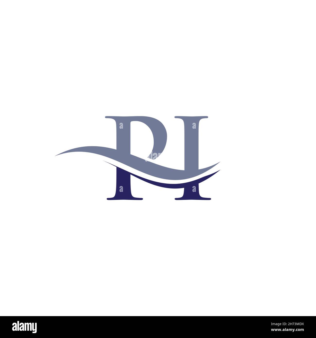 Creative PI letter with luxury concept. Modern PI Logo Design for ...