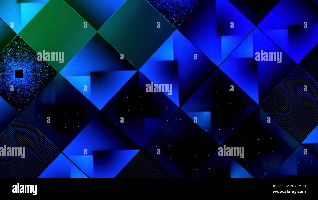 Abstract background with colorful mosaic with changing flat shapes, seamless loop. Motion ...